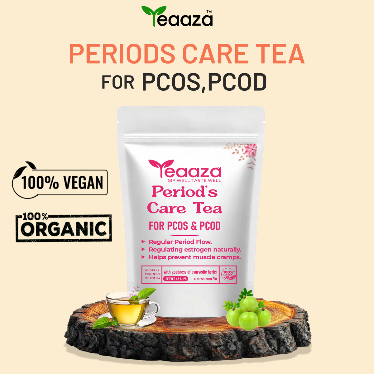PCOS Tea - Best Herbal Blend for Hormonal Balance | Teaaza