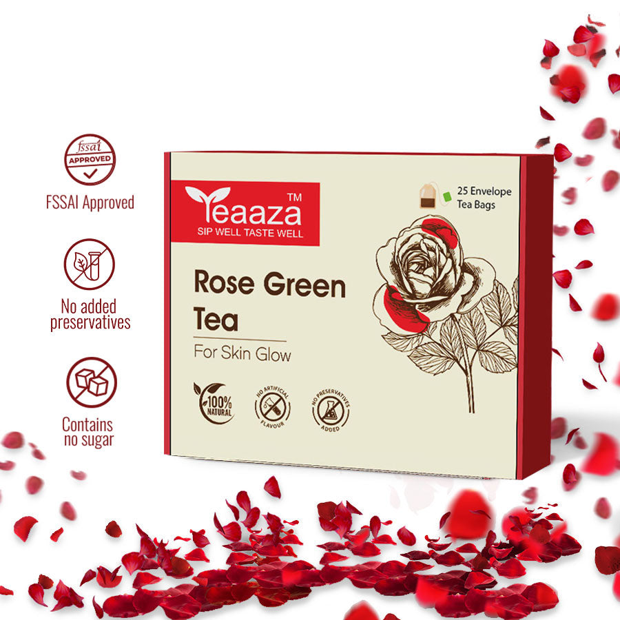 Buy Rose Green Tea For Glowing Skin and Digestion | Teaaza