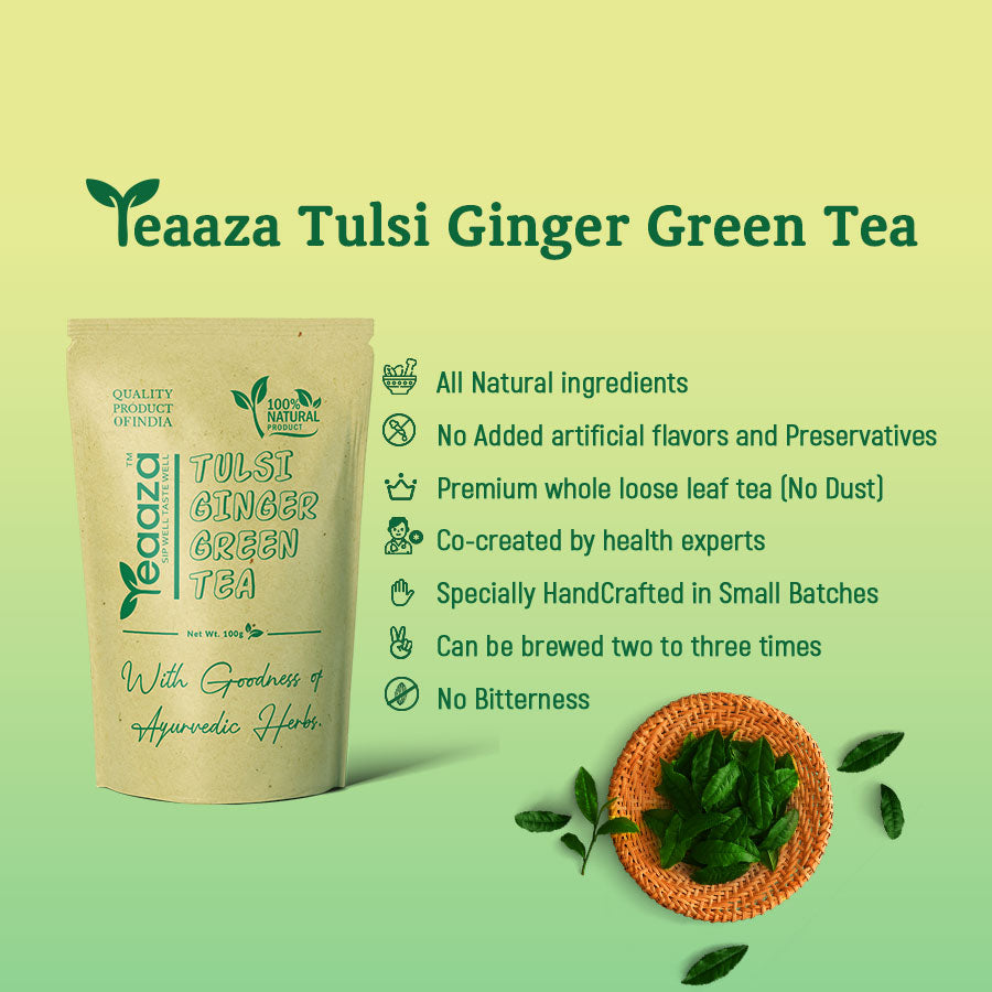 Buy Organic Indian Tulsi Tea | 100% Natural | Teaaza